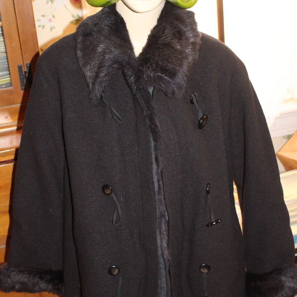 Hilary Radley Wool Jacket Removable Lining Sz 10 - Gem
